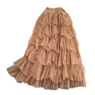 Onsoyours Jupe en Tulle pour Femme - Jupe Midi &Eacute;l&eacute;gante - Tutu Bouffante - Costume de Carnaval A Kaki Taille Unique