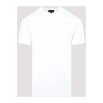 Giorgio Armani Baumwoll-Interlock-T-Shirt - - Tops - Herren - Wei&szlig; - 2XL
