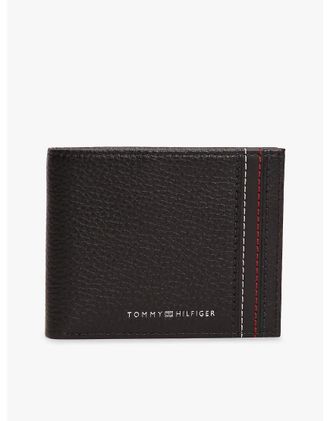 Tommy Hilfiger Porte-cartes en cuir &agrave; deux volets - Noir
