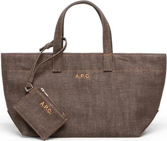 A.P.C. A.p.c., Femme, Sacs, Brun, Taille: ONE Size Le Drummer Toile Small