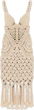 Balmain Femme, Robes, Beige, Taille: 40 FR Crochet Dress