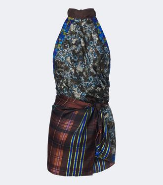 Dries Van Noten Wickeltop aus Seidentwill