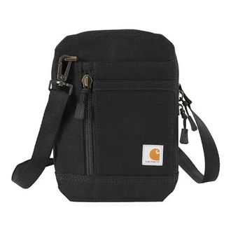 Carhartt Work in Progress Water Resistant Nylon Duck Crossbody Wallet W/Adjustable Strap and Zipper Closure, Black, One Size