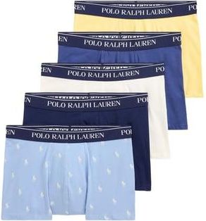 Polo Ralph Lauren Lot de 5 boxers &agrave; logo en coton m&eacute;lang&eacute;
