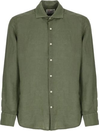 Saint Barth Homme, Chemises, Vert, Taille: L Pamplona Linen Shirt