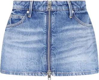 Alexander Wang Denim Mini-Rock Mit Rei&szlig;verschluss