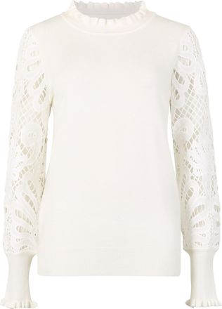 Apricot Lace Mesh Jumper