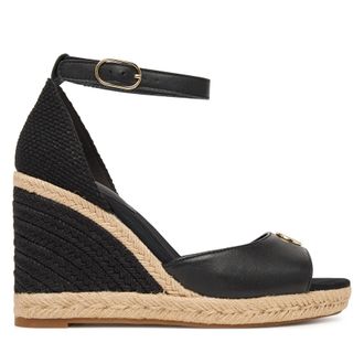 Tommy Hilfiger Espadrilles Tommy Hilfiger Plate High Wedge Espad FW0FW09517 Schwarz