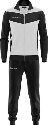 Givova Unisex Surv&ecirc;tement Visa Melange Jogginganzug, BLANC/NOIR 4S