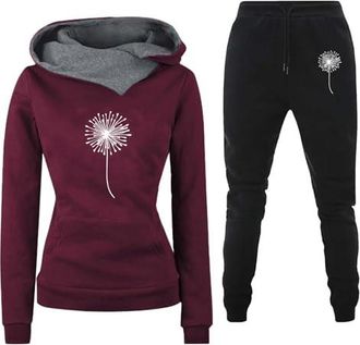 Generic Surv&ecirc;tement dhiver pour femme - Surv&ecirc;tement &agrave; capuche &agrave; manches longues pour le sport, le yoga, la gym, lentra&icirc;nement - Haut &agrave; capuche imprim&eacute; tendanc