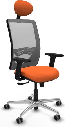 Piqueras y Crespo Ergonomischer Stuhl Zulema mit 2D-Armen, h&ouml;henverstellbarer Lendenwirbelst&uuml;tze und festem Kopfteil, ausgestattet mit Sincro 3 Positionen und Schneides