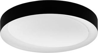 Eglo Plafonnier LED Laurito, luminaire en saillie dimmable avec t&eacute;l&eacute;commande, lampe de plafond pour salon en noir et blanc, temp&eacute;rature de couleur variable
