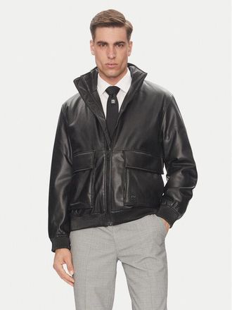 HUGO BOSS Jacke aus Kunstleder Bono2511 50530772 Schwarz Regular Fit