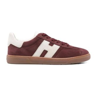Hogan Homme, Chaussures, Rouge, Taille: 43 EU Suede Panel Baskets