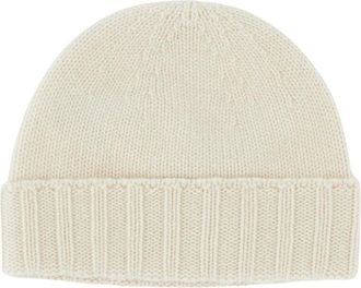 Drumohr Homme, Accessoires, Blanc, Taille: 46 CM Small Cable Knit Beanie