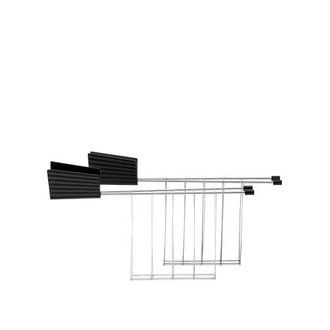 Alessi Pliss&eacute; MDL08RA B - Set de Deux Pinces Pour Grille-Pain Design, en Acier et R&eacute;sine Thermoplastique, Noir