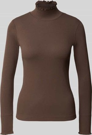 Marc Cain Langarmshirt mit Mock Neck Rollsaum