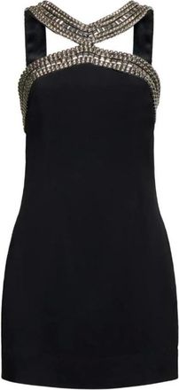 John Richmond Femme, Robes, Noir, Taille: 38 FR Robe courte avec détails de bijoux