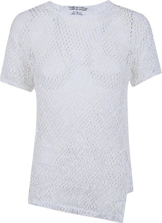 Comme Des Gar&ccedil;ons Femme, Tops, Blanc, Taille: 42 FR Asymmetrical T-Shirt