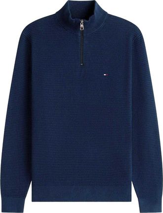 Tommy Hilfiger Pullover f&uuml;r Herren, Rei&szlig;verschluss, Regul&auml;r (Dunkel-Marineblau)