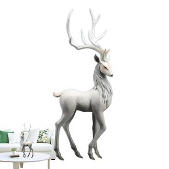 Generic Statue de renne, figurine de renne - Statue de table de renne classique | Figurines d&eacute;lan de table en r&eacute;sine pour no&euml;l, petites Figurines de cerf d&eacute;co