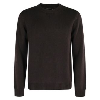 Roberto Collina Brauner Rundhalsausschnitt Langarm Pullover - - Knitwear - Herren - Braun - 2XL