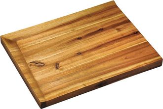 KESPER | Schneid- und Servierbrett, Material: Akazienholz, Maße: 48 x 36,5/Höhe: 3 cm, Farbe: Braun | 28700 13