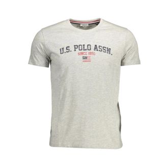 U.S.Polo Association Braunes Baumwoll Herren T-Shirt - - Tops - Herren - Grau - 2XL