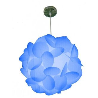 Trade Shop Lampe &agrave; Suspension Ronde Moderne Effet Origami Fantasy E27 Bleu