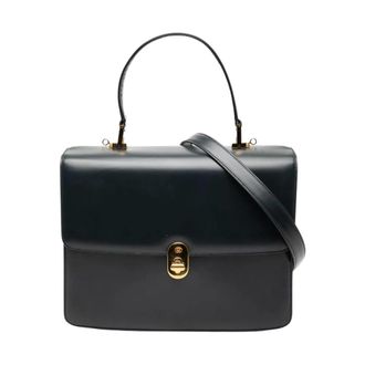 Gucci Sac &agrave; main structur&eacute; en cuir doccasion - Femme - Pre-owned - Bleu - Taille: ONE Size