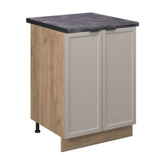 Vicco Meuble bas de cuisine Fame-Line, GrisBeige, 60 cm, pt Anthracite Vicco
