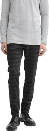 Tom Tailor Herren Jersey Slim Fit Chino Hose, 36766 - Black Grindle Check, L