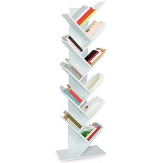IDMarket Etag&egrave;re biblioth&egrave;que &agrave; Livres Tea Forme darbre 10 Niveaux Blanche