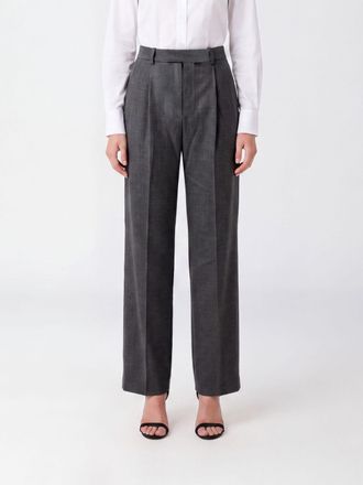 Self Portrait Pantalon de tailleur large en laine &agrave; taille haute avec pinces
