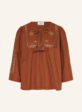 BA&SH Ba&Sh Bluse Malta Mit Lochspitze braun