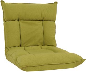 Hhg Bodensessel HHG 909, Relaxsessel Bodenkissen Bodensofa Klappsessel 6 Relaxpositionen, stabiles Gestell Samt grün