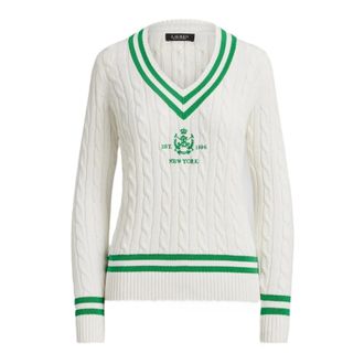 Ralph Lauren Femme, Pulls, Blanc, Taille: 42 FR Meren Long Sleeve Pullover
