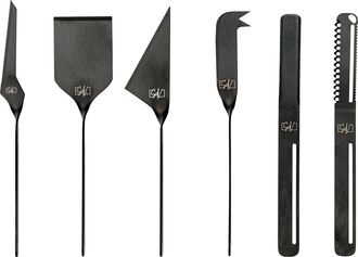 Laguiole Style de Vie Käsemesser- & Buttermesser set, 6-teilig, Schwarz