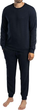 Emporio Armani Herren Basic Terry Loungewear Tracksuit Trainingsanzug, blau, XL