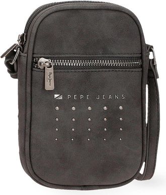 Pepe Jeans London Holly Messenger-Tasche klein schwarz 11 x 17,5 x 2,5 cm Kunstleder Schwarz, Talla única, kleine Umhängetasche, Schwarz, one Size, Kleine Umhängetasche