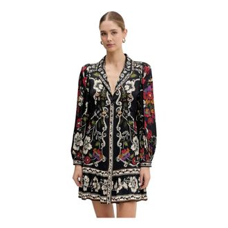 Farm Rio Kurzes Kleid - - Dresses - Damen - Schwarzk - XS