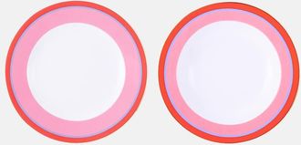 La DoubleJ Set Rainbow Rosa aus Suppen- und Speiseteller
