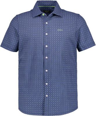 N.Z.A. Herren Kurzarmhemd blau Kent