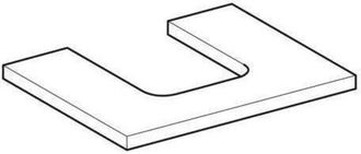 Keramag Geberit one Waschtischplatte, Ausschnitt mittig, f&uuml;r