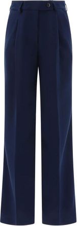F.it Femme, Pantalons, Bleu, Taille: 40 FR Pantalon Tailleur avec Pli Marqué