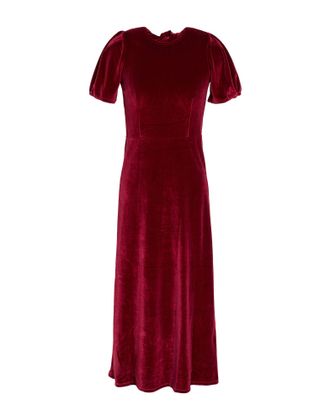 8 by YOOX VELVET OPEN-BACK MIDI DRESS