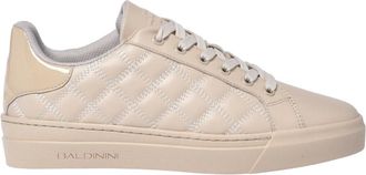 Baldinini Femme, Chaussures, Beige, Taille: 37 1/2 EU Vanilla quilted leather trainers