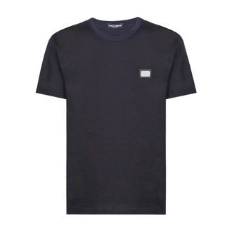 Dolce & Gabbana Homme, Tops, Bleu, Taille: S T-Shirt D&eacute;contract&eacute; en Coton