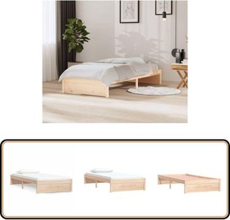 vidaXL Massivholzbett 90x200 cm - Holzbett - Kiefernholzbett - Singlebett - Massivholzbette - Bettgestell