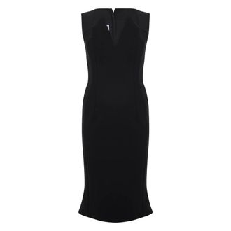 Moschino Schwarzes figurbetontes Kleid mit elegantem Ausschnitt - - Dresses - Damen - Schwarzk - S